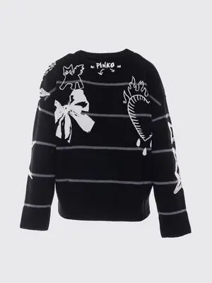 Pinko Striped Graphic Pullover