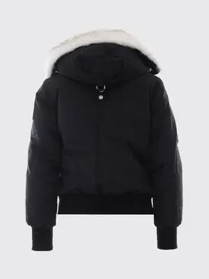 Moose Knuckles Bomber Jacket With Fur Trim - Black
