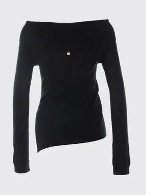 Liu Jo Slim Ribbed Virgin Wool Jumper With Boat Neck