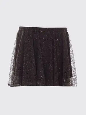 TWINSET A-line Lace Mini Skirt With Sequins And An Elasticated High Waist