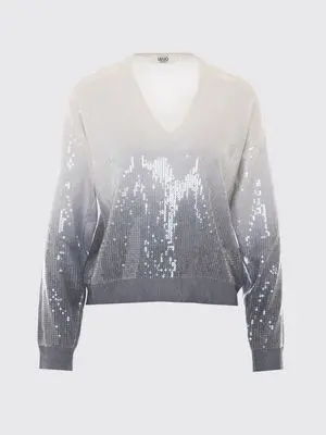 Liu Jo Sequined V-neck Sweater - Grey