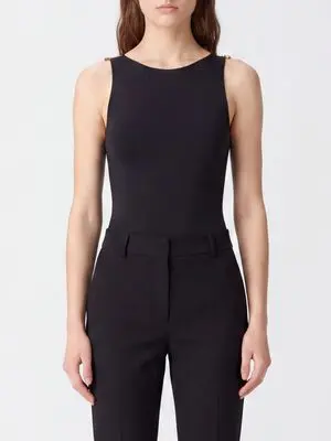 Elisabetta Franchi Slim Fit Off-the-shoulder Jersey Top - Black