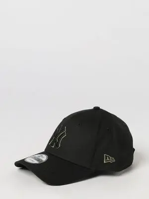 New Era 9forty Ny Yankees Cotton Baseball Cap With Embroidered Logo - Black