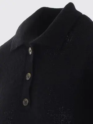LISA YANG Knitted Polo Shirt - Black