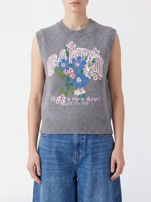 GANNI Floral Knit Vest