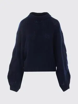 LISA YANG Chunky Knit Sweater With Balloon Sleeves - Blue