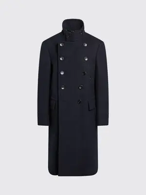 TOM FORD Double-breasted Overcoat - Navy