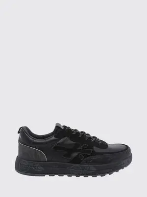 Premiata Nous Calf Leather Lace-up Sneakers With Serrated Sole