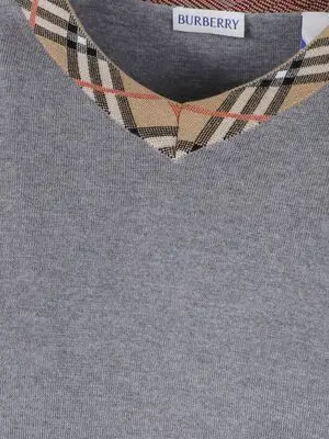 Burberry Vintage Check Pure Wool V-neck Jumper