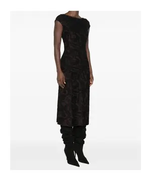 Etro Paisley-patterned Devoré Midi Dress