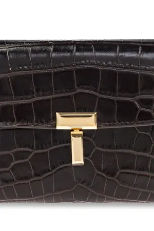 TOTEME T-lock Embossed Wallet - Black