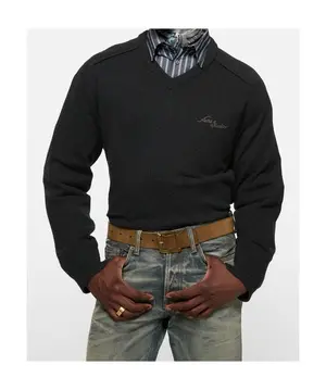 Acne Studios Camel Hair V-neck Sweater