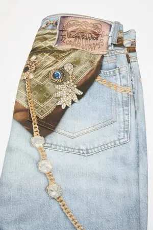 Acne Studios Printed Cotton Canvas Jeans