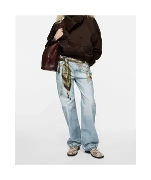 Acne Studios Printed Cotton Canvas Jeans