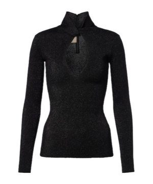 Valentino Garavani Cut-out Lamé Sweater