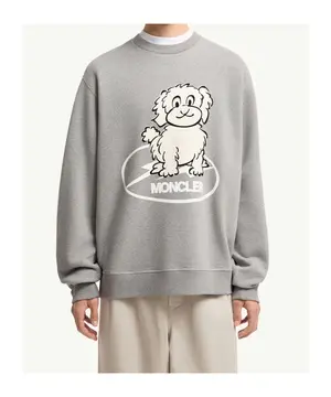 Moncler X Fragment Dog Print Cotton Sweatshirt