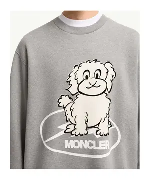 Moncler X Fragment Dog Print Cotton Sweatshirt