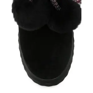 JIMMY CHOO Round Toe Ankle Boots With Pom-pom Detail - Black