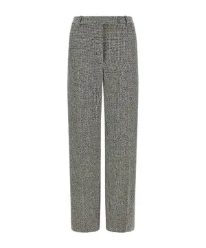 TOM FORD Wide-leg Houndstooth Pleated Trousers