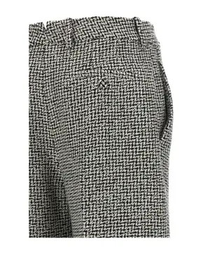 TOM FORD Wide-leg Houndstooth Pleated Trousers