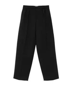 Jacquemus Pleated Wide-leg Trousers - Black