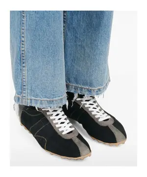 MAISON MARGIELA Leather And Suede Lace-up Sneakers