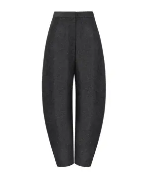 Alaïa Round Light Wool Pants - Anthracite