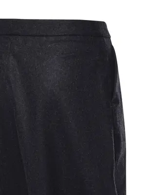 Alaïa Round Light Wool Pants - Anthracite