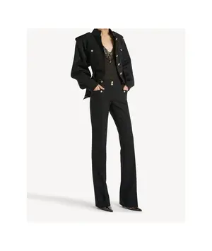 Balmain Pleated Wool Gabardine Trousers