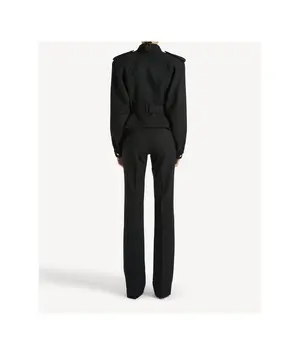 Balmain Pleated Wool Gabardine Trousers