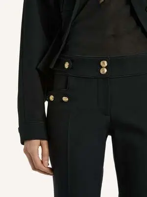 Balmain Pleated Wool Gabardine Trousers