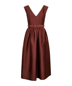 Roland Mouret Tie-front V-neck Midi Dress