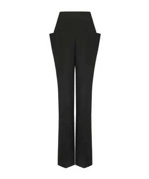 Alaïa Straight-leg Pants With Sculptural Pockets