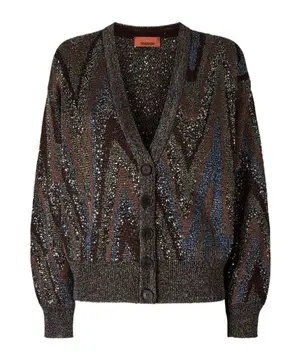 Missoni Sequin-embellished Zigzag-knit Cardigan