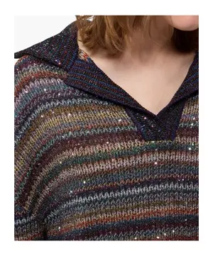 Missoni Sequin-embellished Striped Sweater