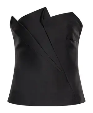 Roland Mouret Pleated Strapless Top