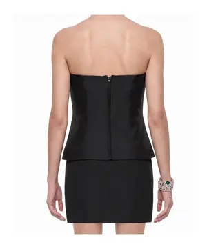 Roland Mouret Pleated Strapless Top