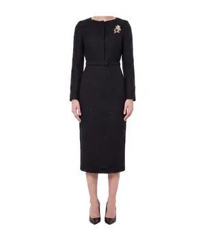 Roland Mouret Sequin Boucle Midi Skirt