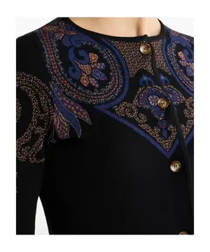 Etro Jacquard Cardigan With Foliage Motif