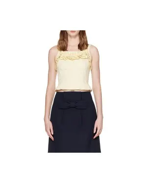 SHUSHU/TONG Ruffled Sleeveless Top - Yellow