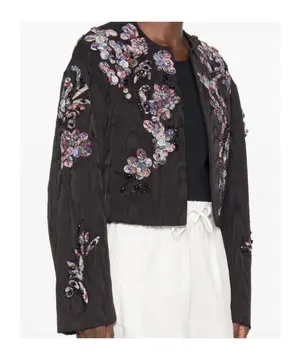 Dries Van Noten Embroidered Moiré Jacket