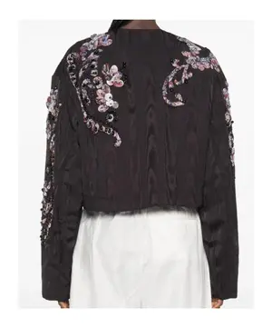 Dries Van Noten Embroidered Moiré Jacket