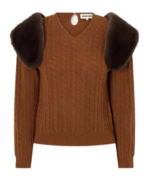 SHUSHU/TONG Long-sleeved Sweater - Brown