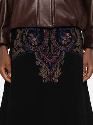 Etro Paisley-pattern A-line Midi Skirt