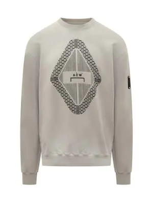 A-COLD-WALL* Graphic Print Sweatshirt - Light Grey