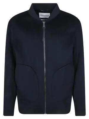 AMARANTO Zip-up Bomber Jacket - Blu