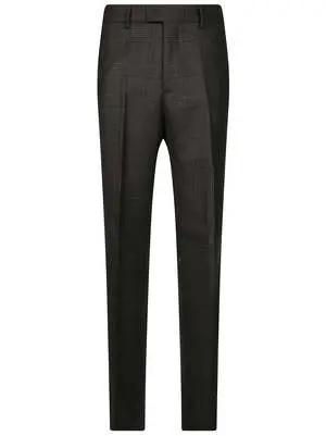 BERWICH Wide-leg Wool Trousers - Marrone