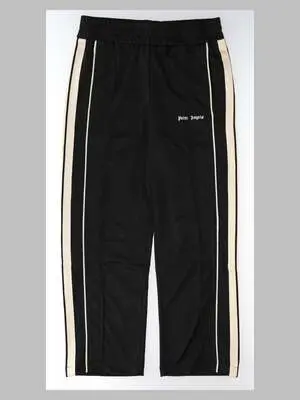Palm Angels Logo Detailed Tapered Trousers - Black