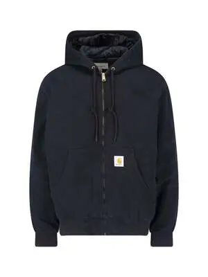 Carhartt Work In Progress Hooded Zip-up Jacket - Black