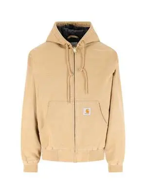 Carhartt Work In Progress Hooded Zip-up Jacket - Beige
